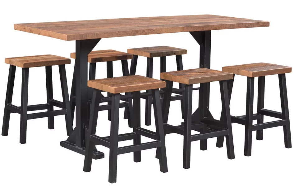 Wood Plank Table Top Dining Tables Built by Amish Artisans