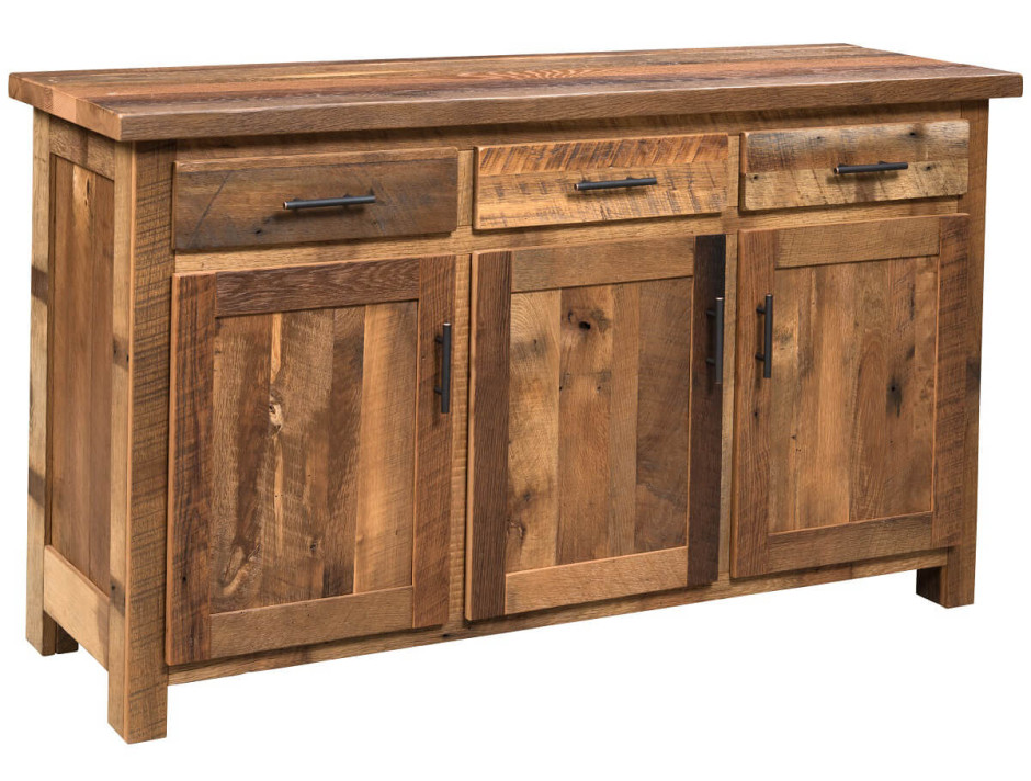 Rustic Wood Buffet Table